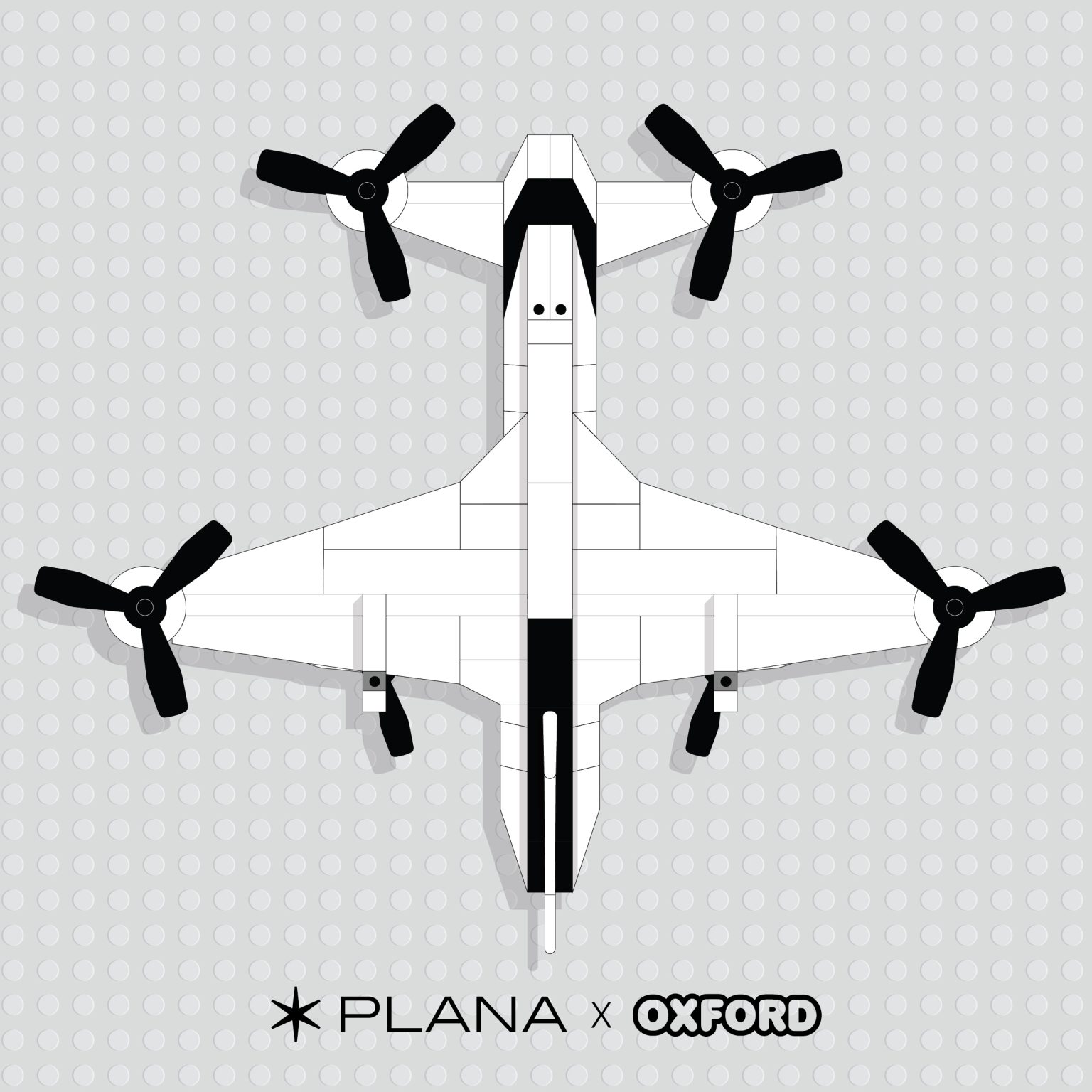 Meet PLANA’s hybrid AAM eVTOL CP-01 in Oxford bricks! - PLANA